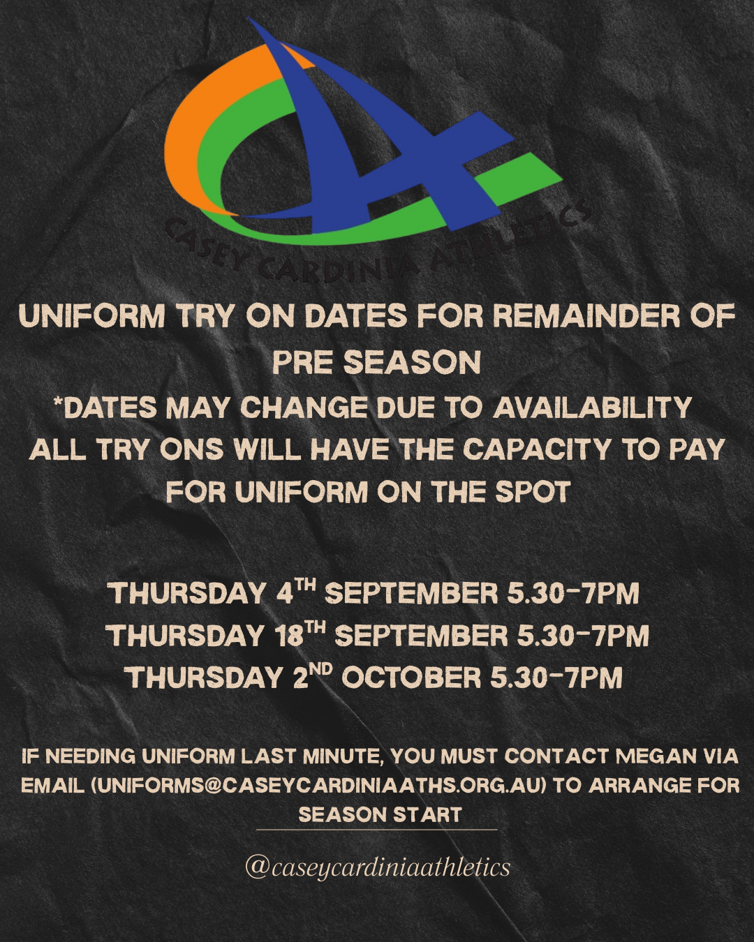 Uniform – Casey Cardinia Athletics